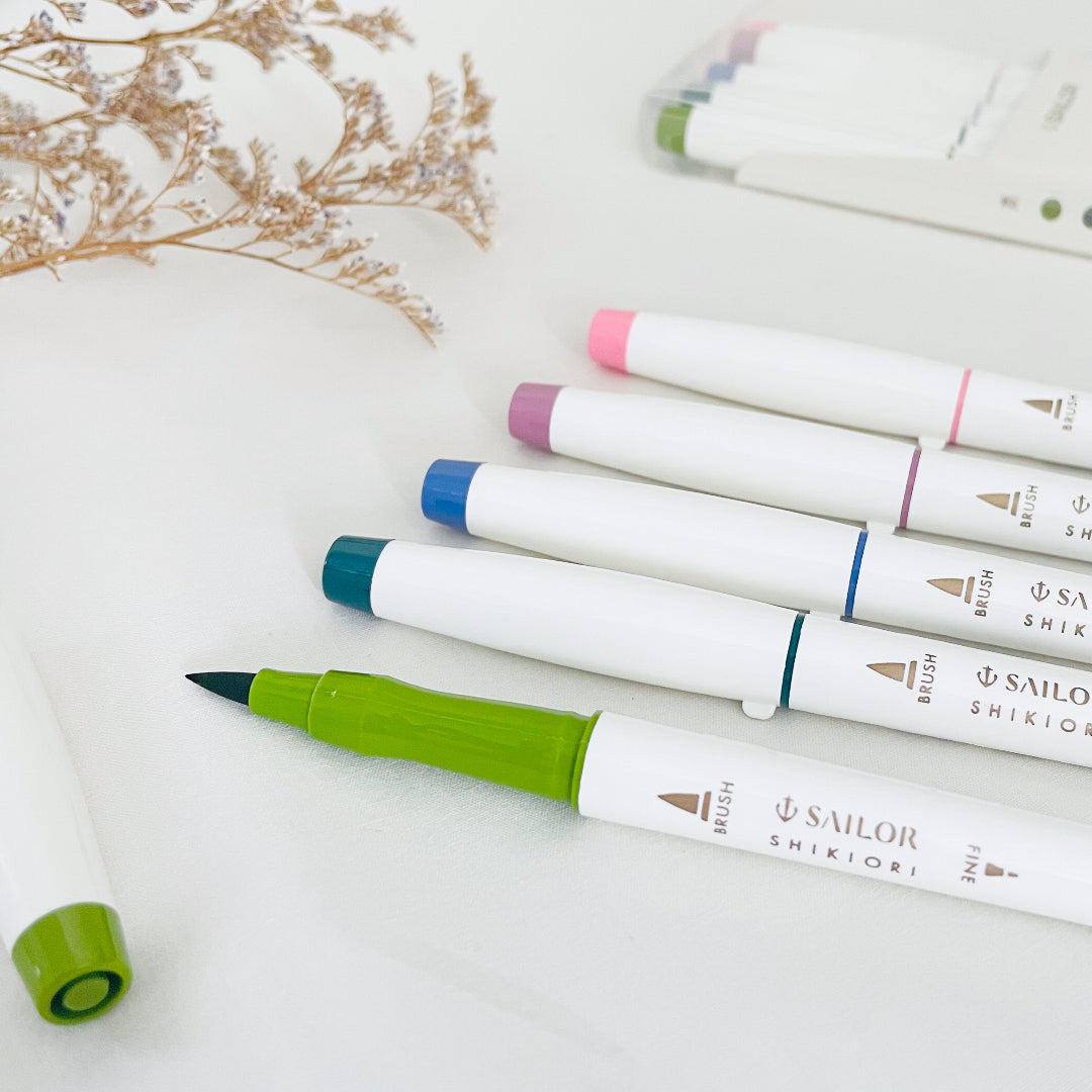 Sailor Shikiori Brush Pens | 5 pack - Spring – MIZU NO OTO
